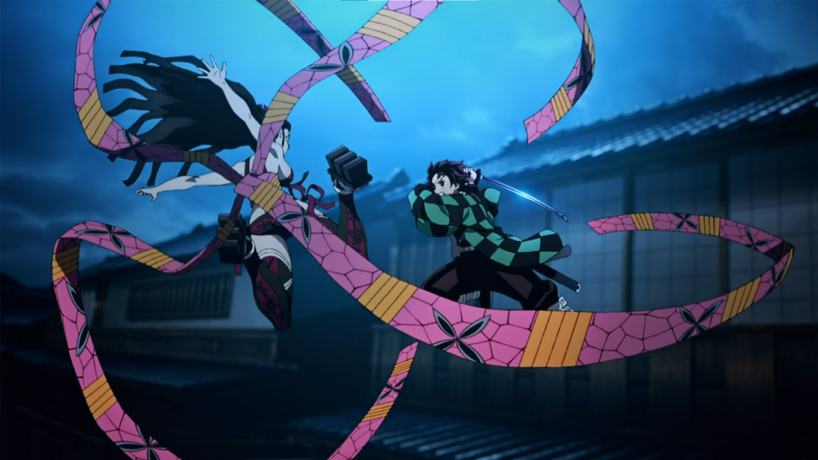 The Battle Begins! Tanjiro vs Daki! Demon Slayer Season 2 Episode 4 ...